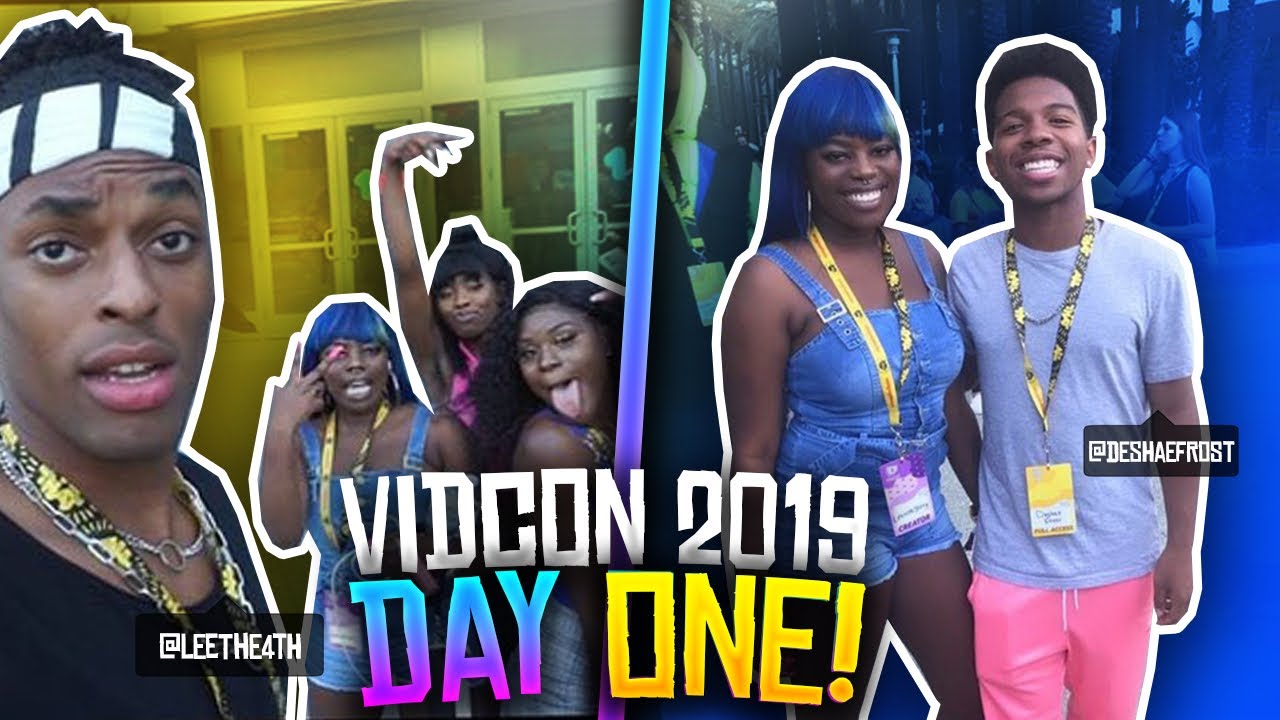 I MET DESHAE FROST, LEETHE4TH, TAYVION POWER & MORE! | VIDCON 2019 DAY ...