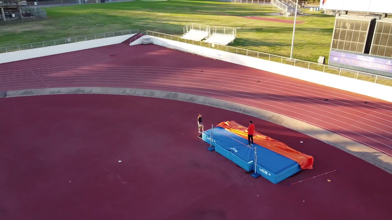 Track Athletes Practice High Jump - YouTube