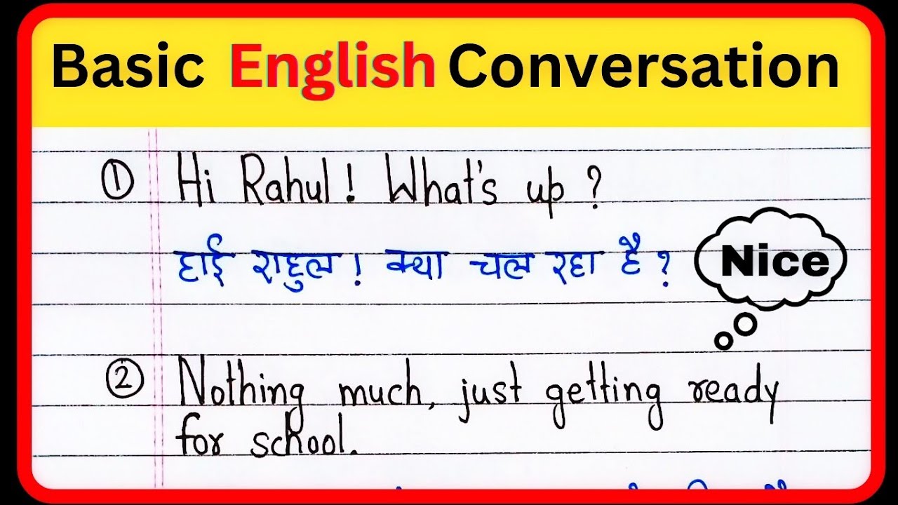 Basic English Conversation part 1 | Hindi to English translation ...