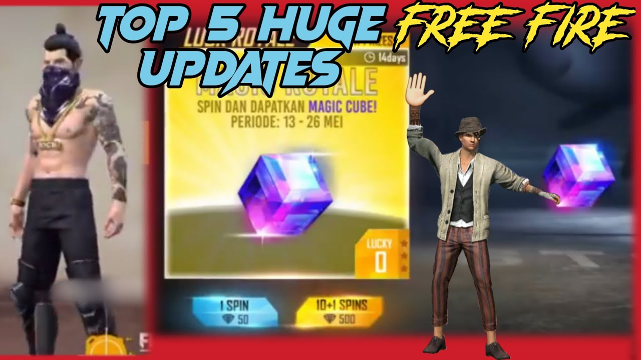 top 5 HUGE UPDATES - GARENA FREE FIRE - INFINITY GAMERS - YouTube
