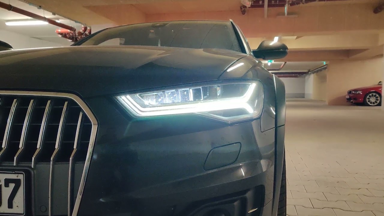 2015 Audi A6 4g c7 Matrix Led Startup Animation Light show - YouTube