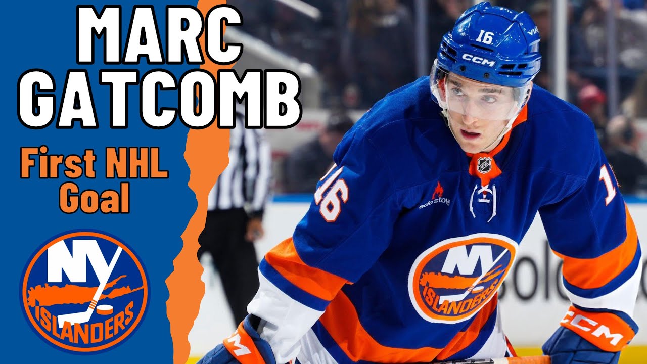 Marc Gatcomb #16 (New York Islanders) first NHL goal Jan 30, 2025 - YouTube