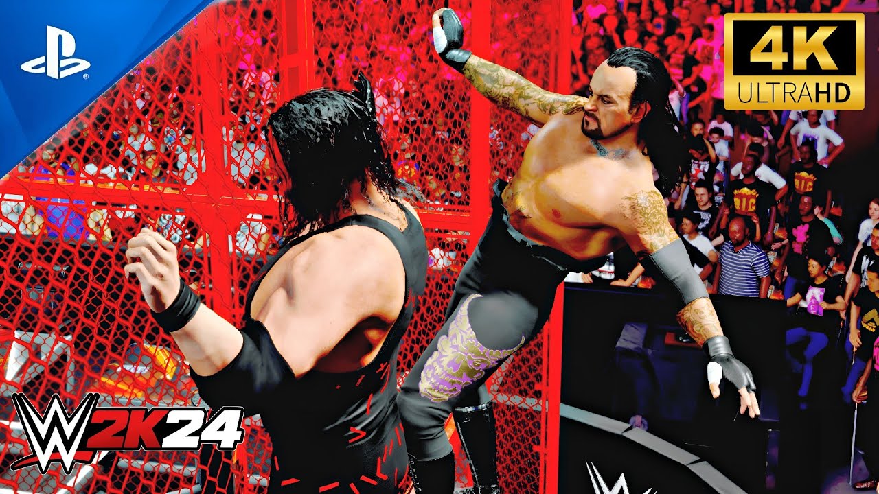 WWE 2K24 - Kane vs Undertaker | Hell in a Cell World Heavyweight ...