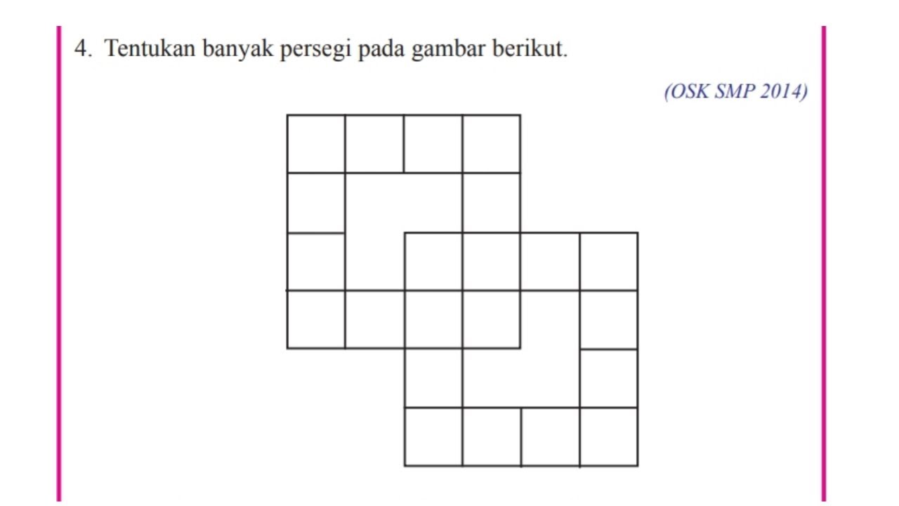 Tentukan banyak persegi pada gambar berikut! - YouTube