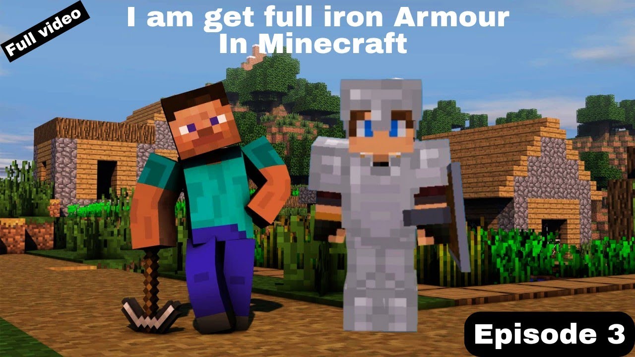 I am get full iron armour in Minecraft Survival world | Episode 3 | in ...