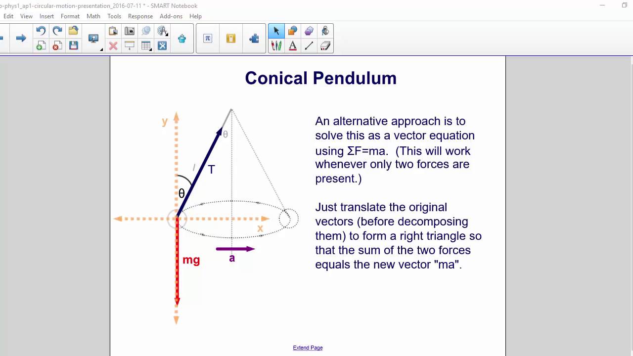 AP 1 Uniform Circular Motion Horizontal UCM part 3 - YouTube
