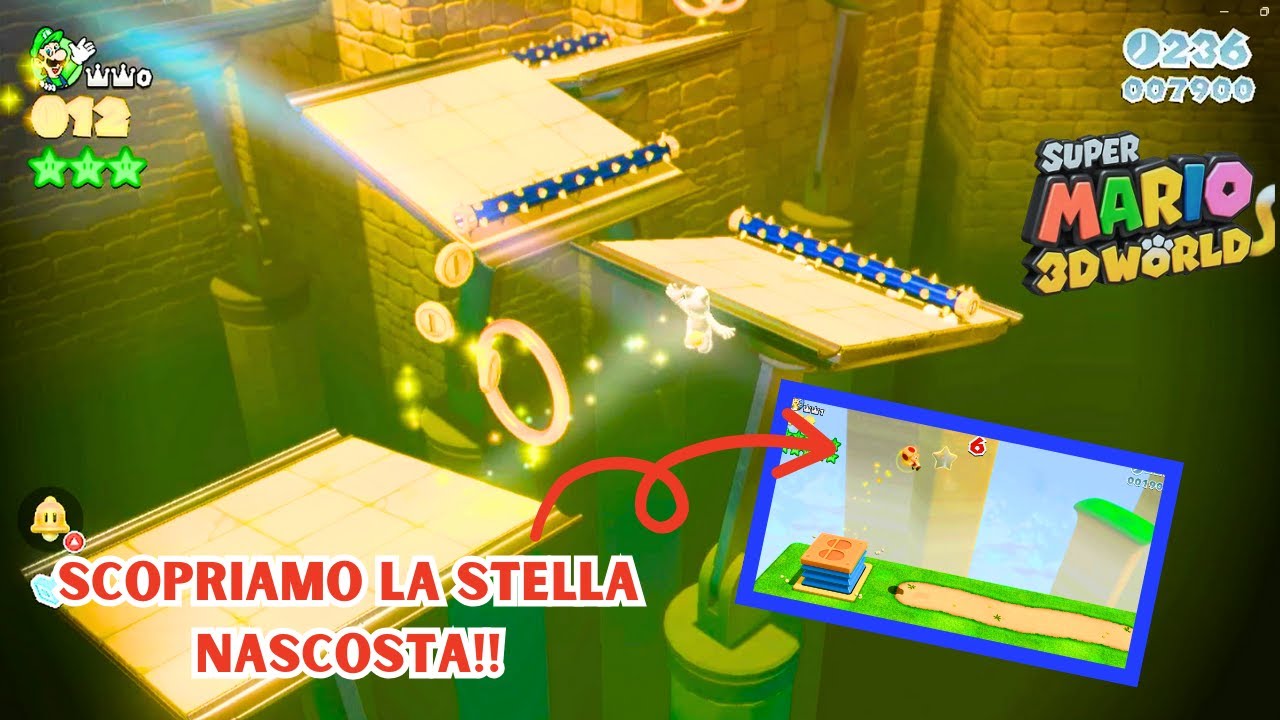 SUPER MARIO 3D WORLD GAMEPLAY MONDO 4 , SCOPRIAMO LA STELLA NASCOSTA ...