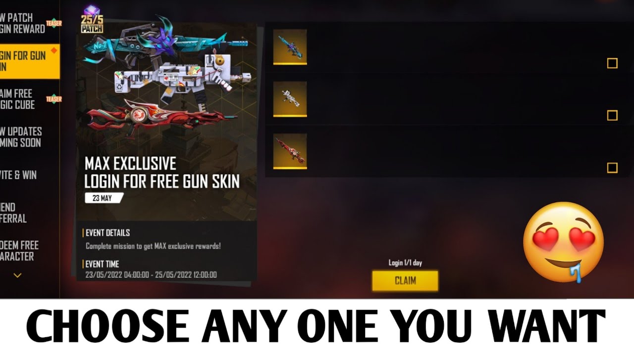 FREE LEGENDRY GUN SKIN //FREE FIRE MAX// - YouTube
