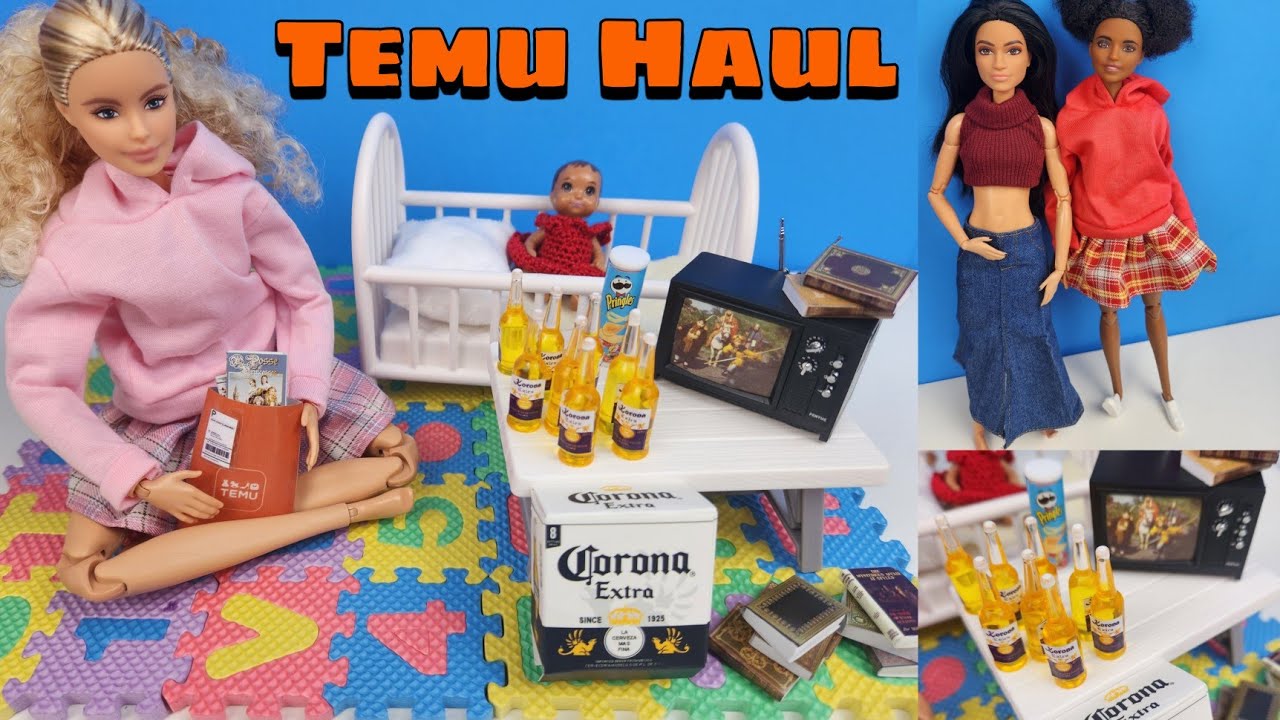 Temu MINIATURE haul!! 1:6 / 1:12 minis, Barbie clothes and more! - YouTube