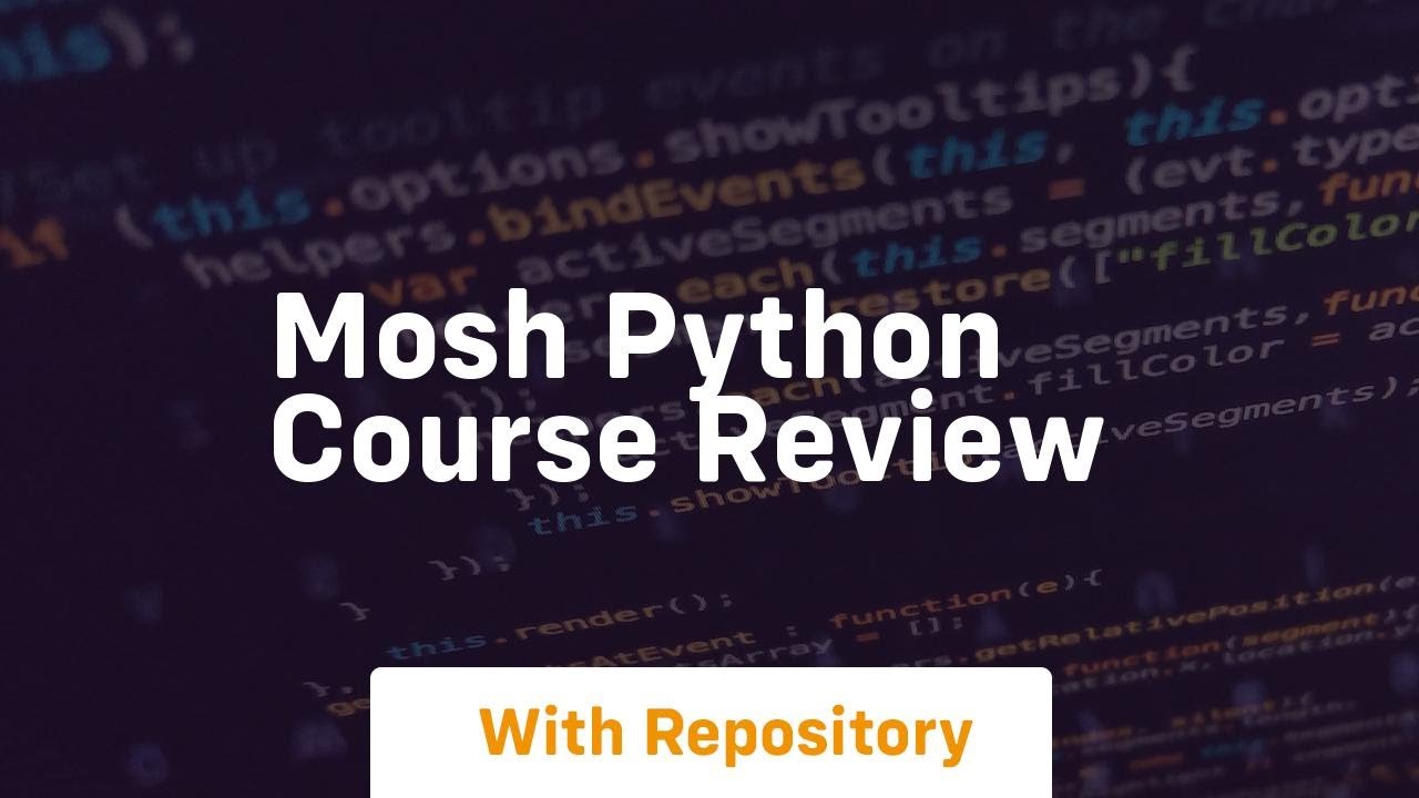 mosh python course review - YouTube