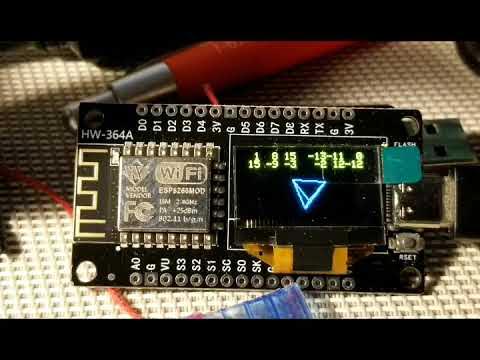 rotating 3D frames on OLED, ESP8266 - YouTube