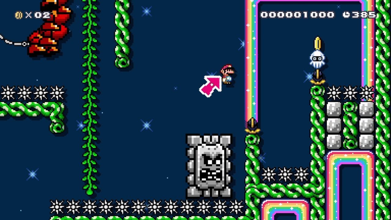 Mario Leaps into Space - Mario Remixed World: 3-1 - Super Mario Maker 2 ...