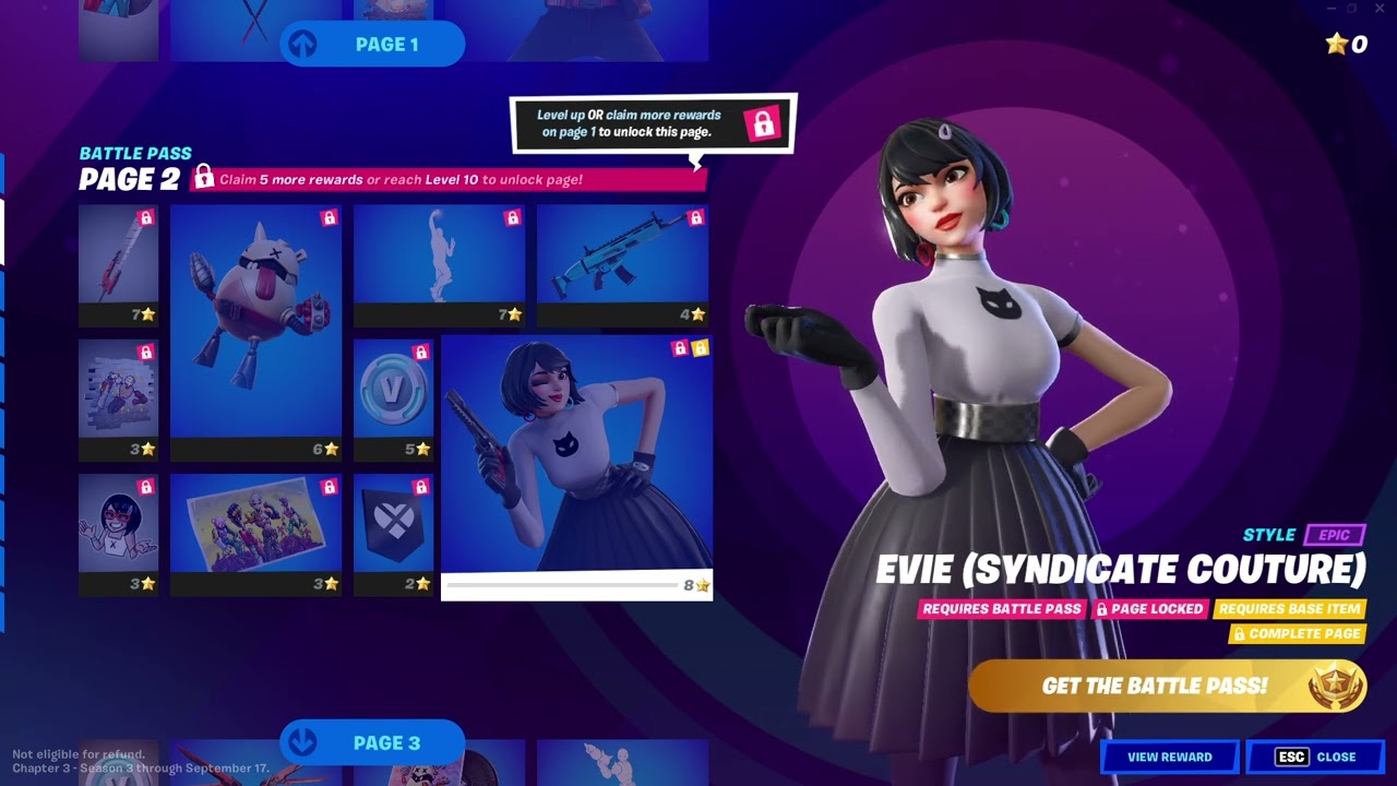 EVIE Style in Fortnite Chapter 3 Season 3 Battle pass ! Syndicate ...