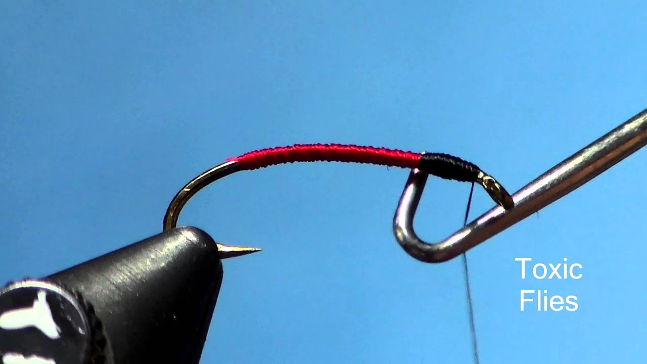 Fly Tying Bloodworm Midge - YouTube