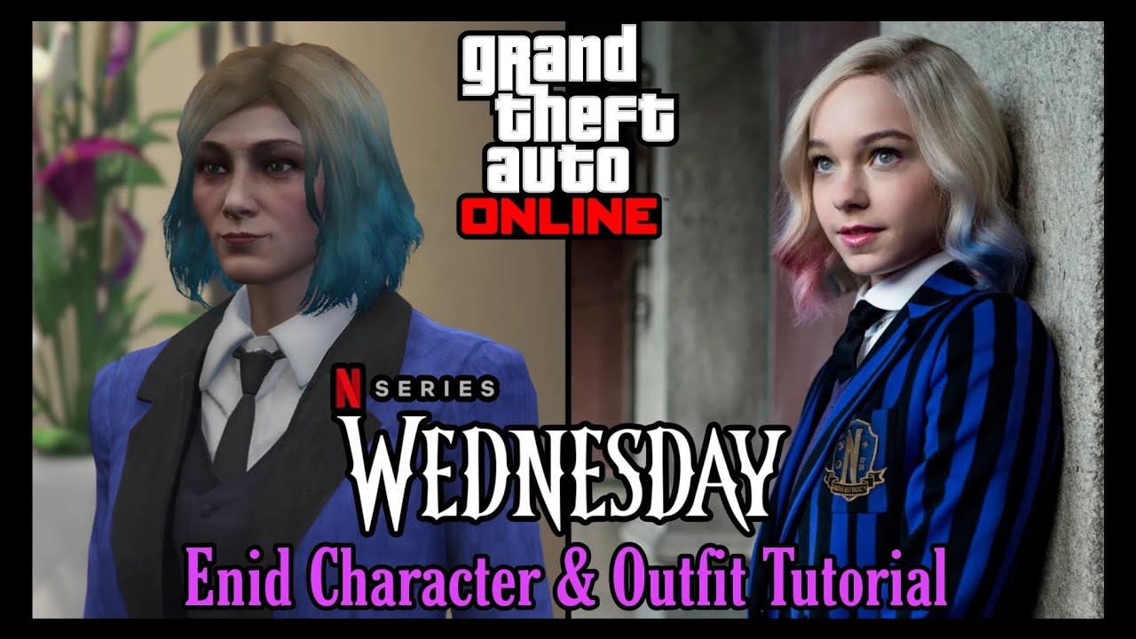 GTA Online - Enid Sinclair (Wednesday) Character & Outfit Tutorial ...
