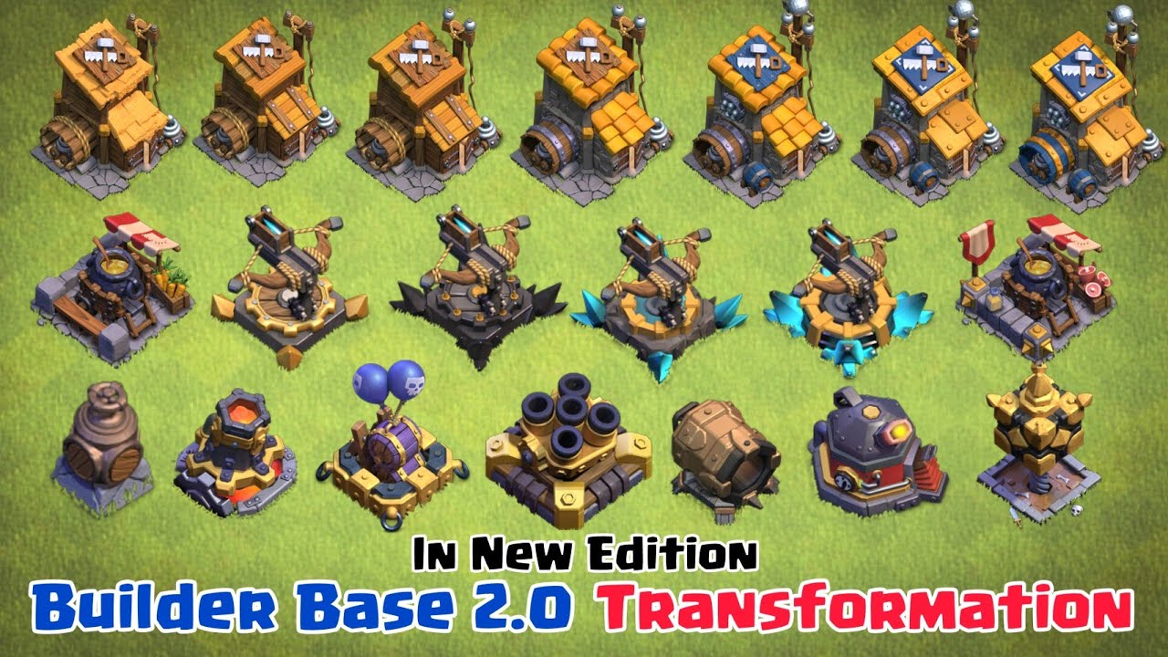 Builder Base 2.0 Transformation Animation | Clash of Clans | Builder ...