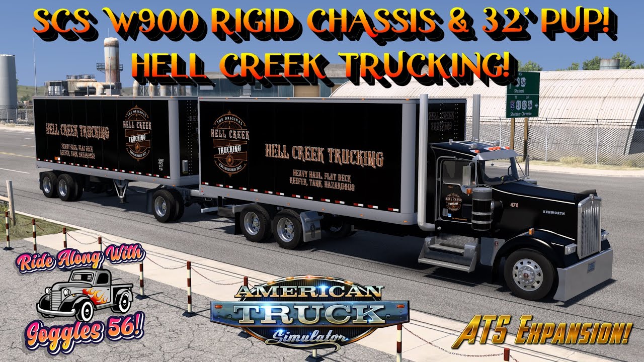 ATS | SCS W900 Rigid Chassis and SCS 32 Foot Pup! Help Creek Trucking ...