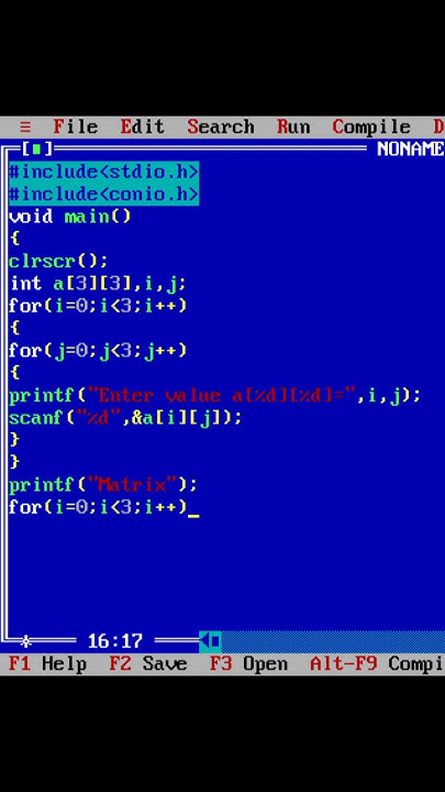 Enter and display the matrix using 2D array in C #shorts #short #dailyshorts #coding - YouTube