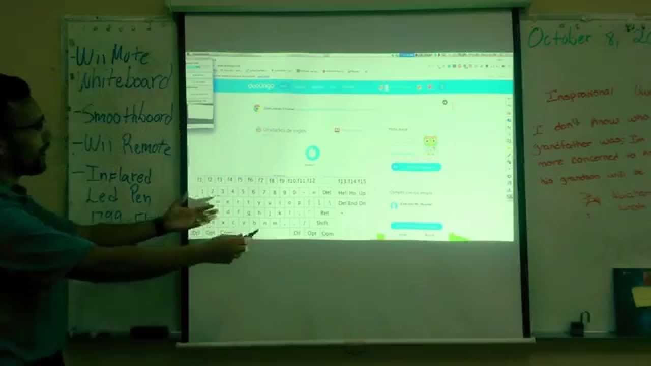 Wiimote Whiteboard - YouTube