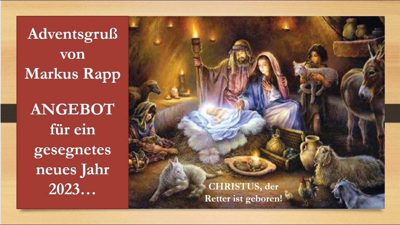 Advent Grußwort von Markus Rapp - Weihnachtsangebot & eine Idee - YouTube