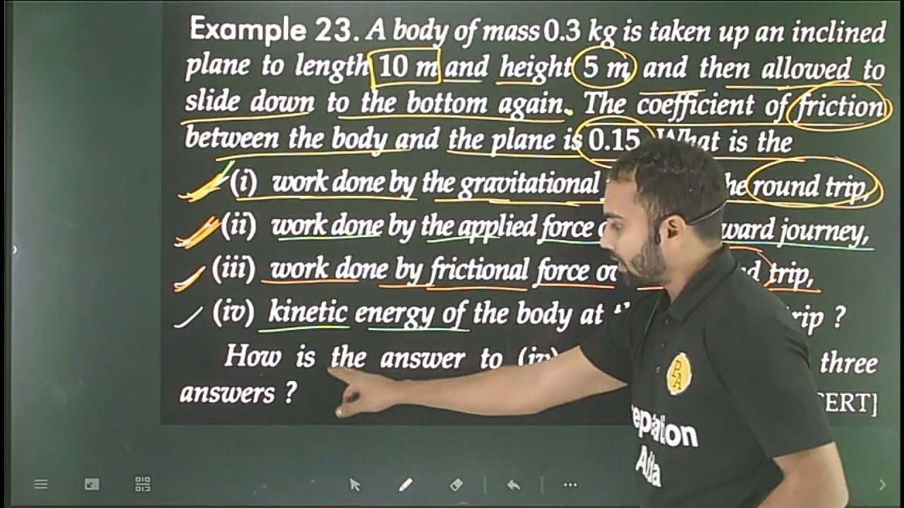 Ex-23 work ,power &energy 11th physics numericals based on work done by ...