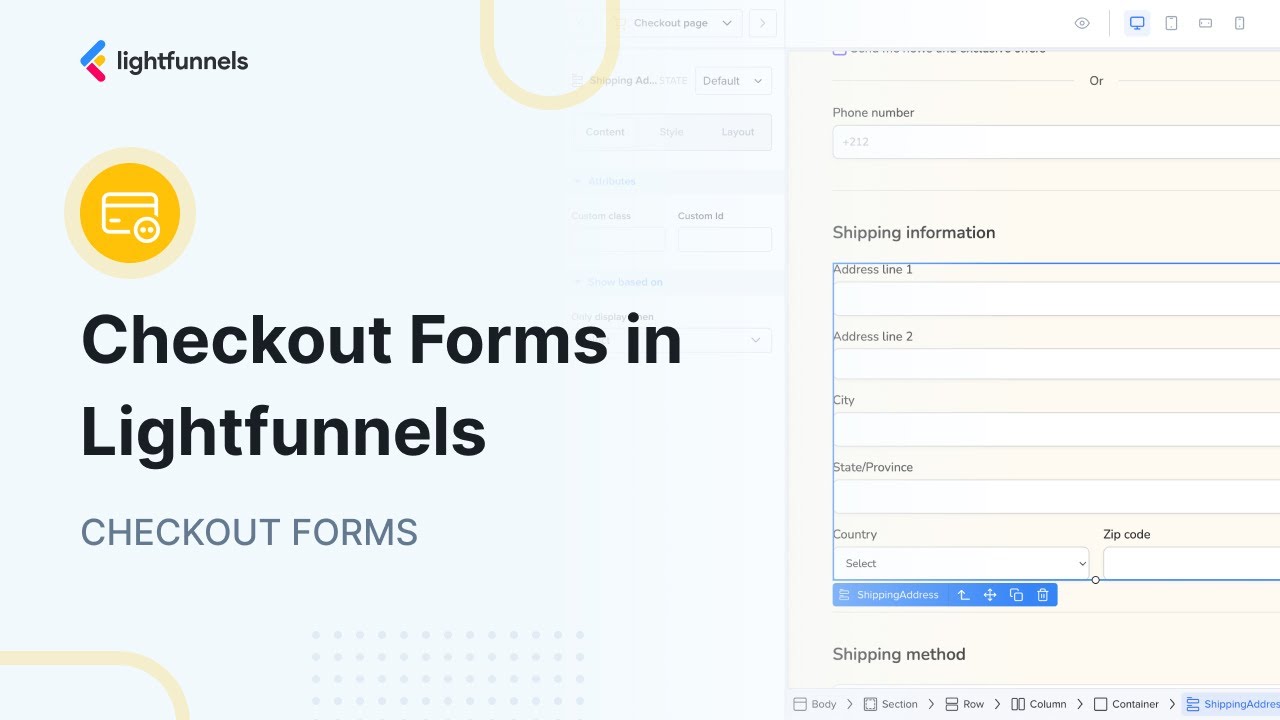 Checkout Forms - Lightfunnels - YouTube