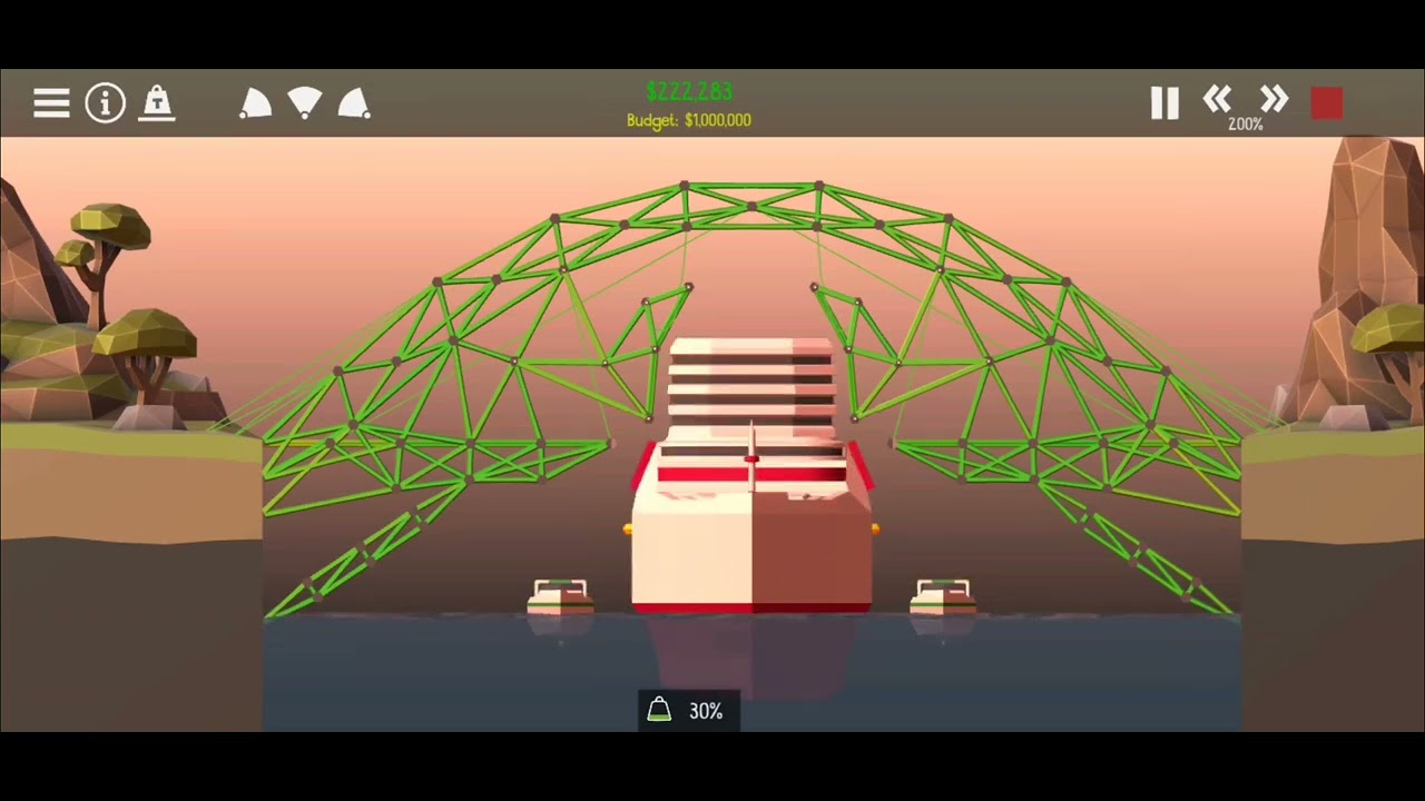 I made another odd drawbridge in Poly Bridge 2. - YouTube