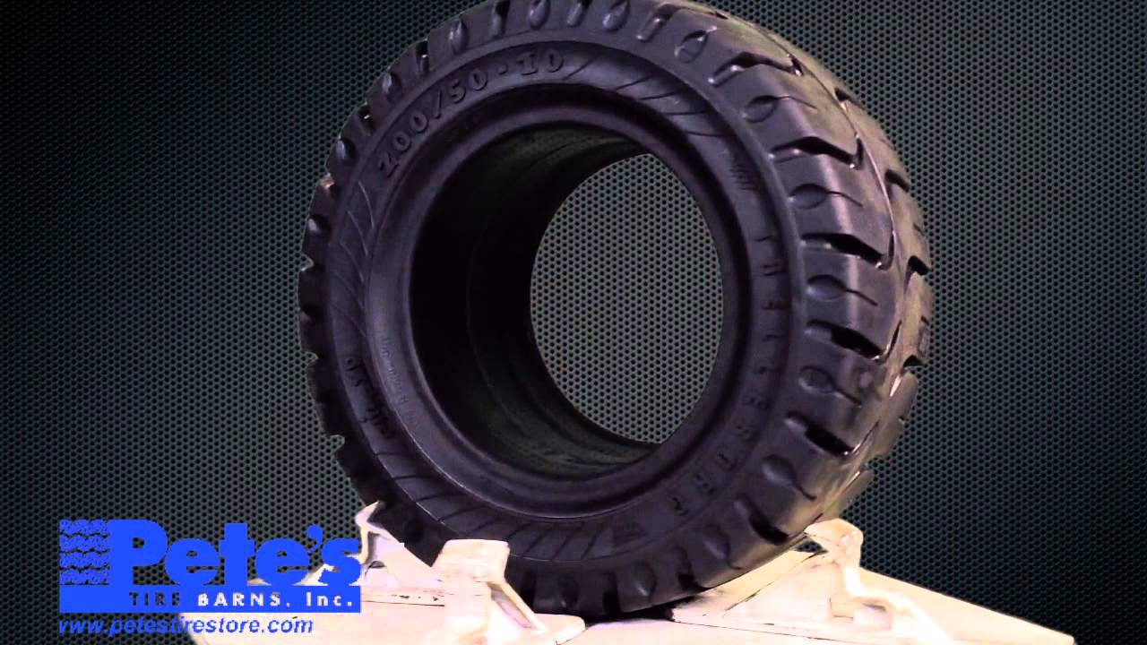 Trelleborg Elite XP Solid Forklift Tire 200/50-10 (6.50) - YouTube
