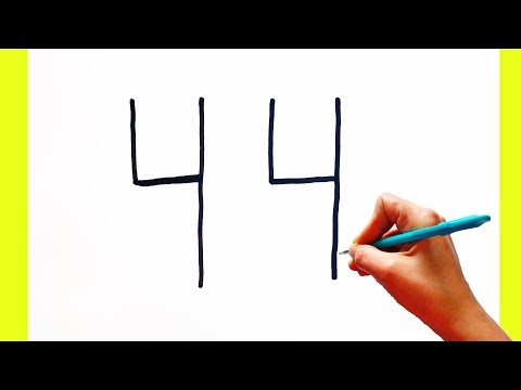 KOLAY ÇİZİM! 4 4 SAYILARINDAN KOLAY CAMİ NASIL ÇİZİLİR-ADIM ADIM KOLAY ÇİZİM