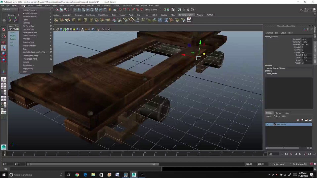 Maya Tutorial: Catapult Project Part 2 - YouTube