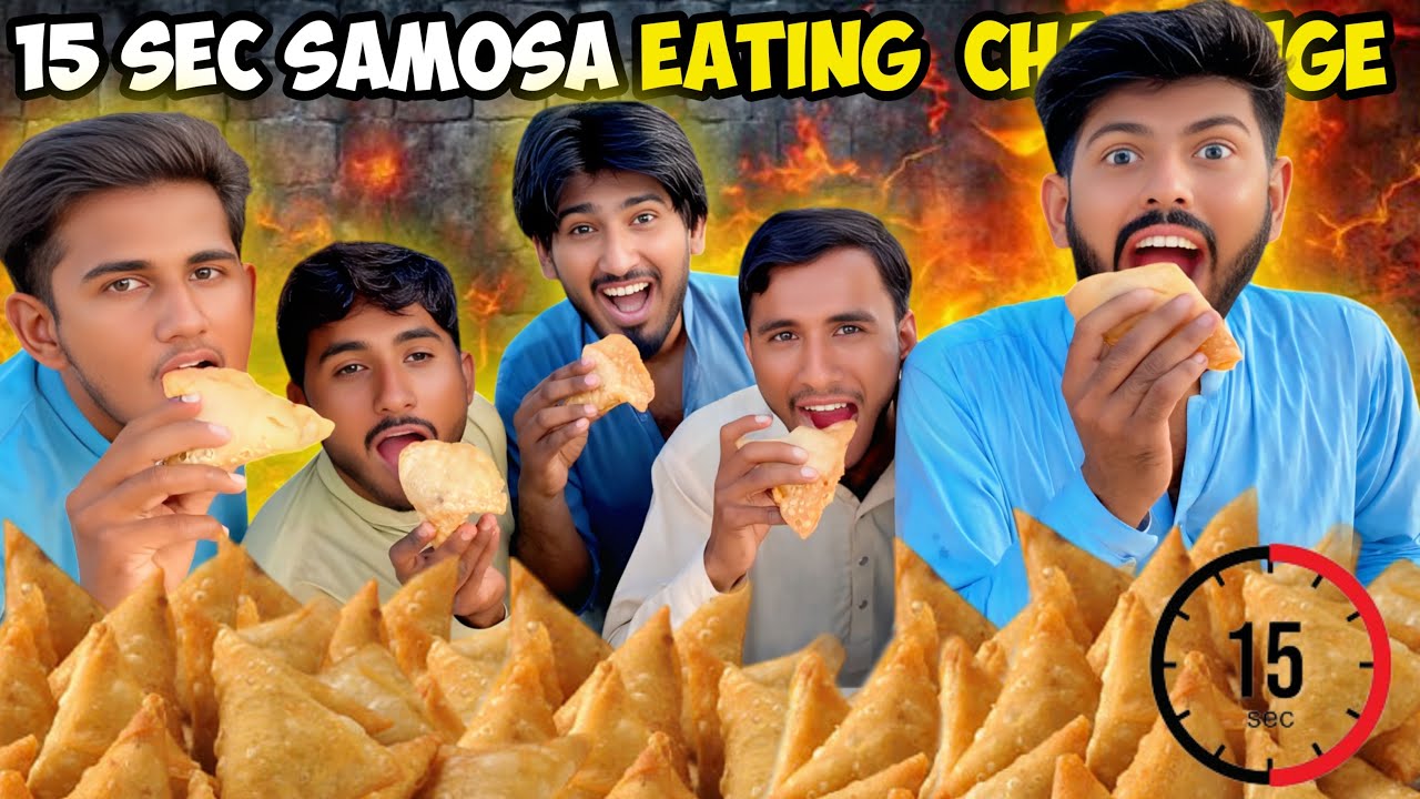 15 Sec Samosa Eating Challenge🤑 - YouTube