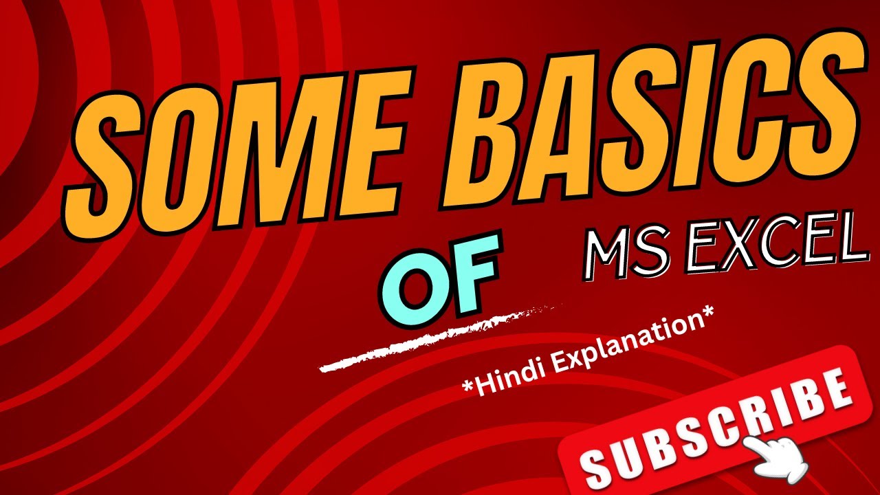 Some Basics of MS Excel Part 1|Learn Computer With Jyotsna| - YouTube