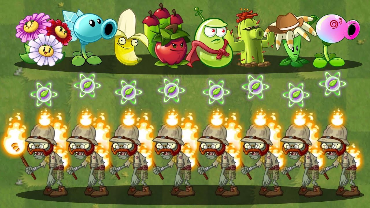 All Plant Power Up vs 99 Torchlight Zombie - Who Will Win? - PvZ 2 ...