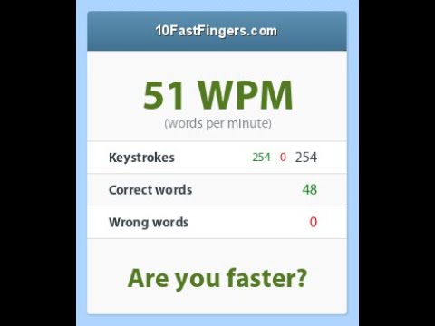 Fast fingers TYPING GOT 50 WPM - YouTube