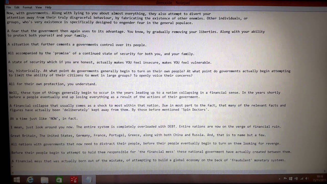 DEMOCIDE. A Word You Should Not Continue To Ignore The Meaning Of ...