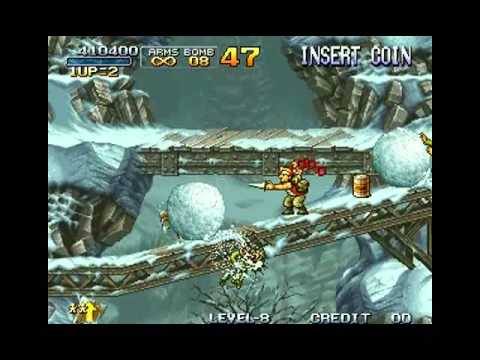 Metal Slug level-8 NO DEATH All prisoners rescued(part:1) - YouTube