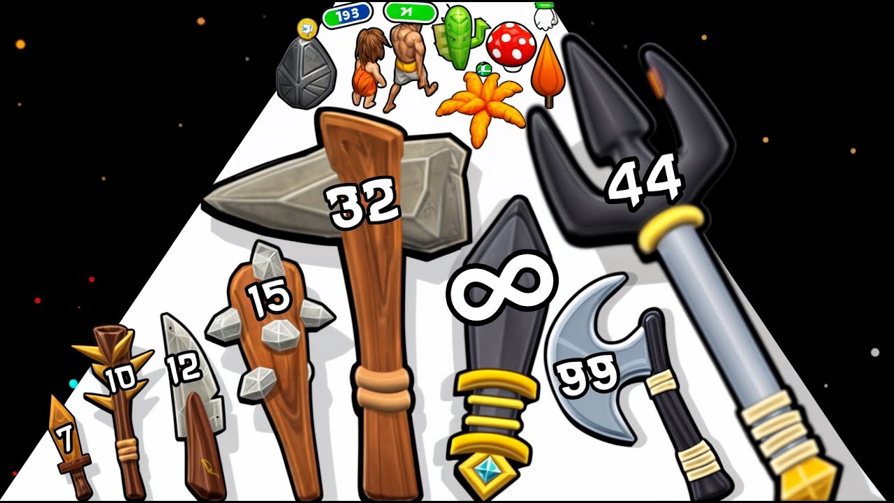 Tool Evolution : Mine & Evolve game in MAX LEVEL ( ASMR Gameplay , Level Up Tool ) PART - 02 ...