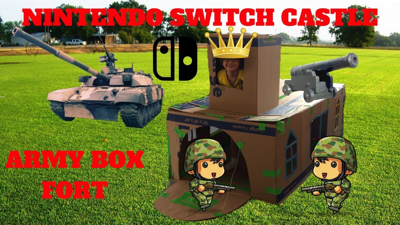 ULTIMATE ARMY CASTLE BOX FORT CHALLENGE WITH TV NINTENDO SWITCH GAMING ...
