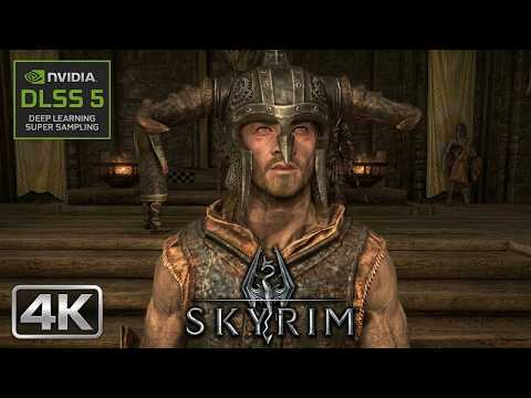 Vanilla Skyrim DLSS 5 No Mods - 4K RTX 4090