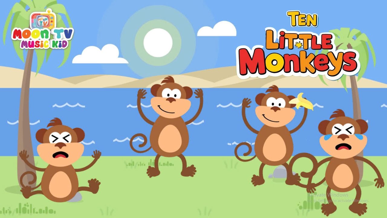 Ten little monkeys | The Monkey Song Adventure! | Song for kids - YouTube