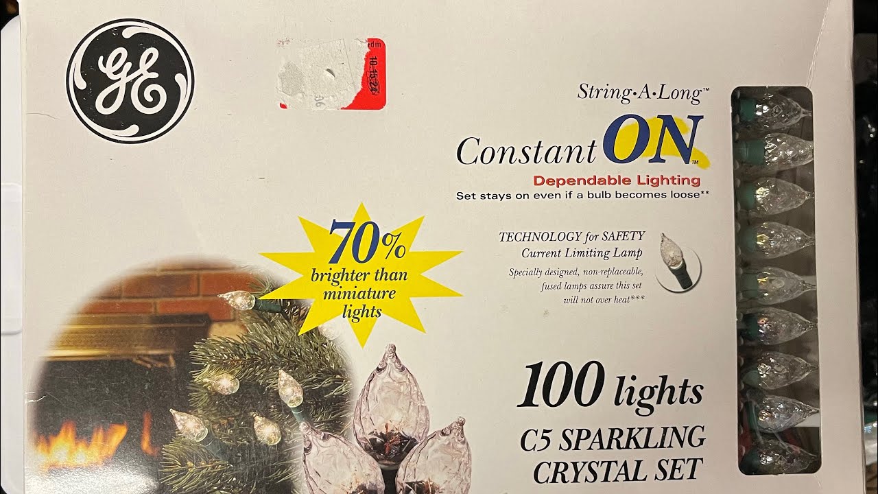 Unboxing some Vintage GE C5 Crystal Christmas lights - YouTube