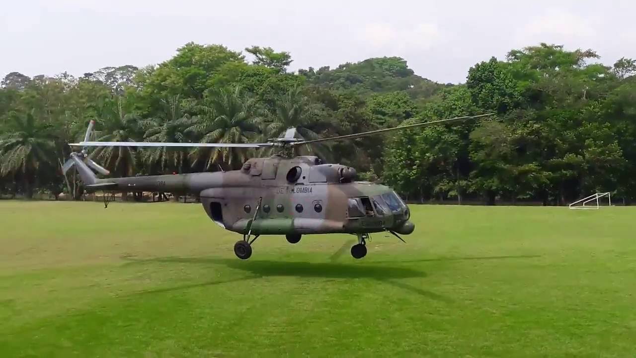 Despegue Helicoptero MI 16 tipo militar - YouTube