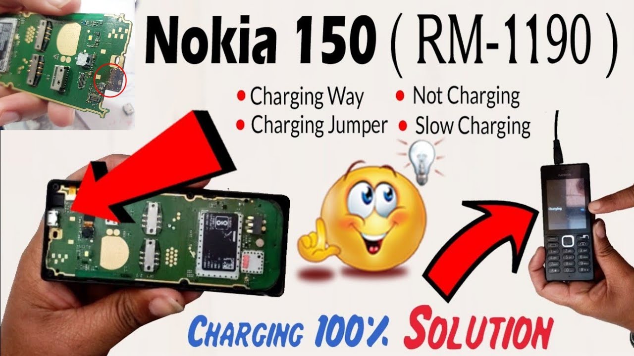 Nokia 150 rm-1190 charging problem jampar solution 100% done | - YouTube
