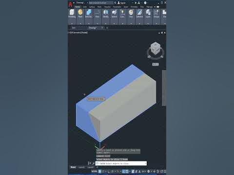 AutoCAD 3D, 3D modeling, how to used slice command #shorts - YouTube