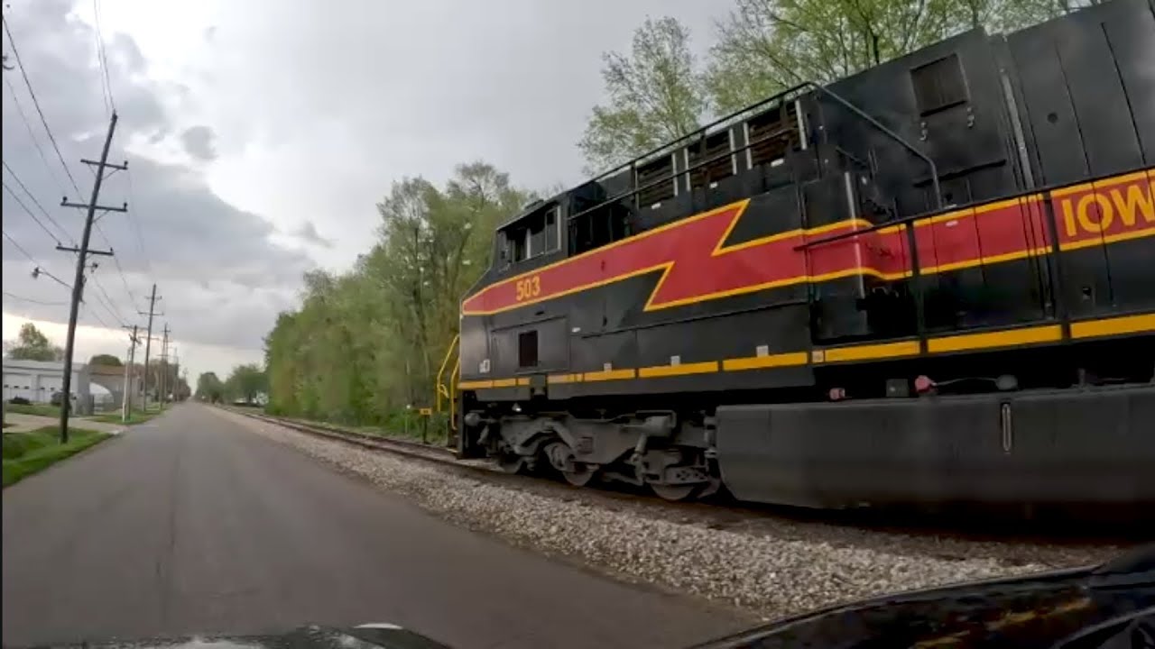 Ride along Iowa Interstate ES44AC 503 really cool zconductor says hello ...