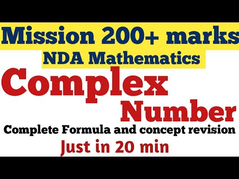 NDA 2 2024 || NDA Mathematics || Complex Number || Formula and concept ...