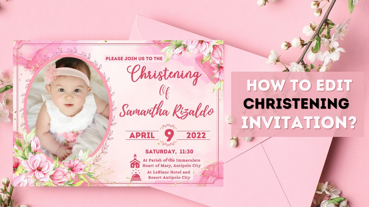 HOW TO MAKE INVITATION CARD FOR CHRISTENING VIDEO TUTORIAL YouTube HOW TO MAKE INVITATION CARD FOR CHRISTENING VIDEO TUTORIAL YouTube