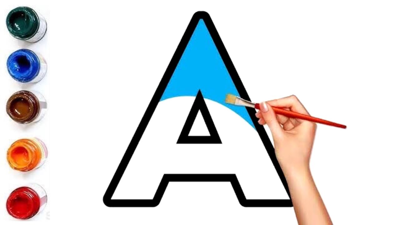 Let's Learn to Draw and Paint Alphabet Capital Letters A to Z For Kids ...