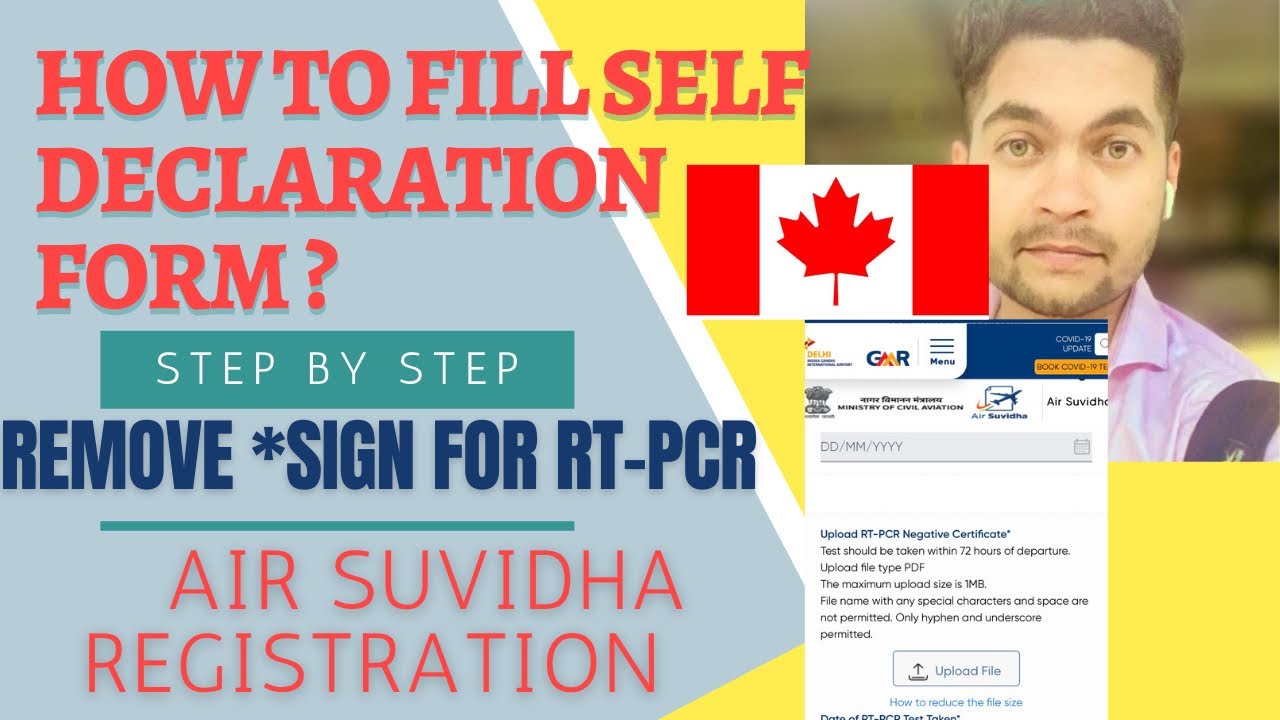 How to fill SELF DECLARATION FORM| Air Suvidha Form for India| # ...