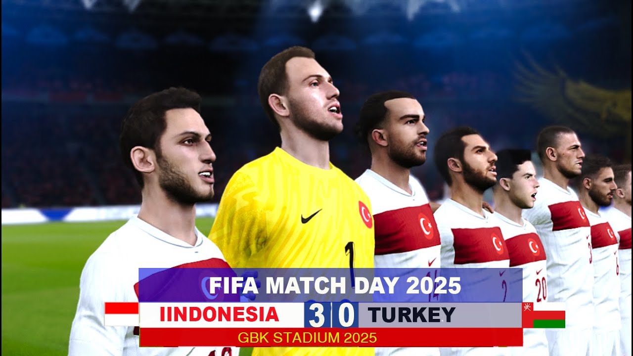 TURKEY VS INDONESIA FIFA MATCH DAY 2025 GBK STADIUM GAMPEPLAY ...